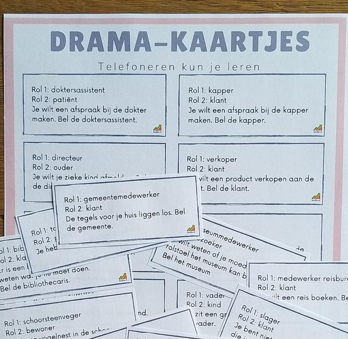 Drama-kaartjes telefoneren