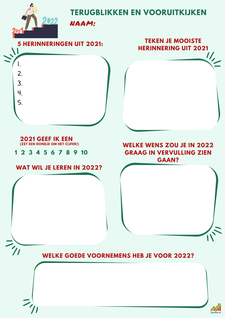 Werkblad voor het nieuwe jaar