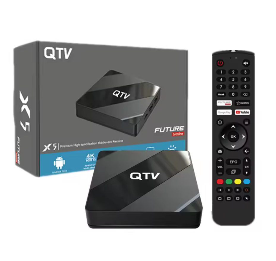 New 4K Android QTV Set Top Box with FUTURE iptv best streaming media player