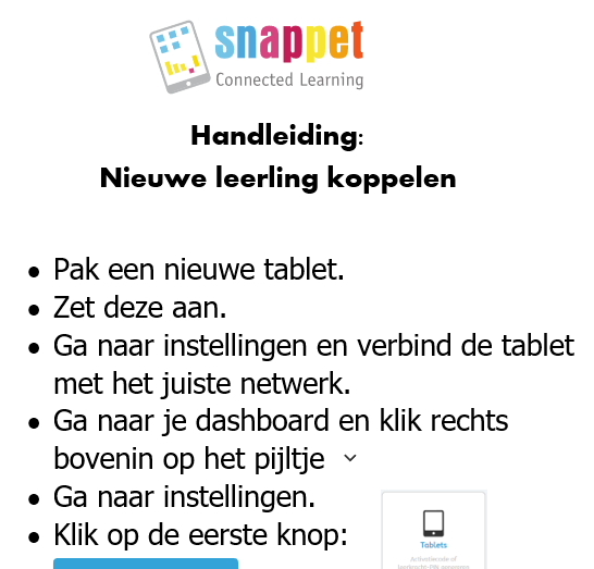 Snappet handleidingen