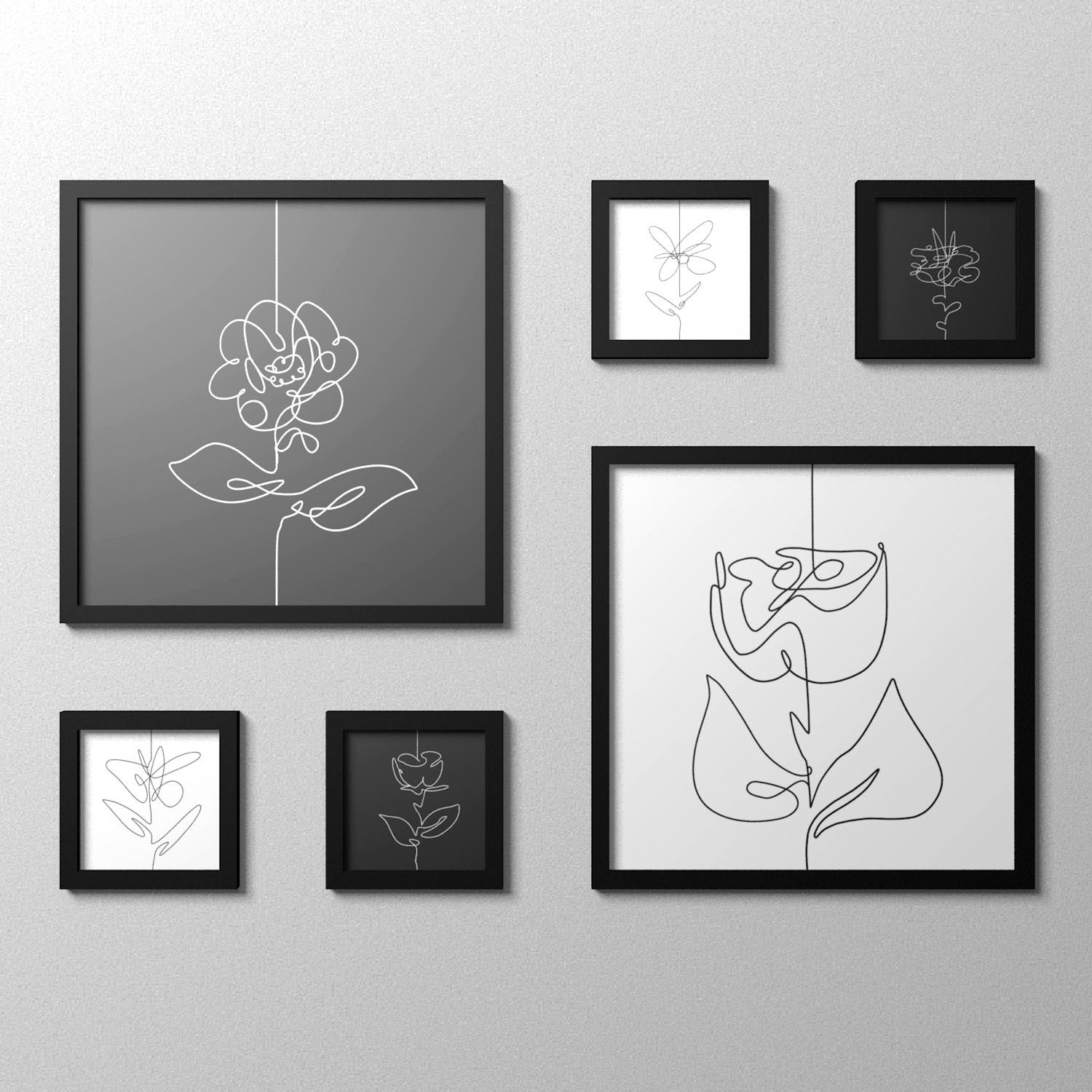 Lijntekeningen - zwart wit kunst